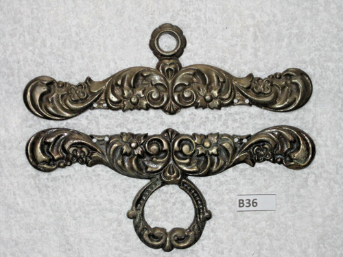 B36 Antique Ornate Brass Bell Pull Hardware 5 1/2" 140mm Klokkestreng ...