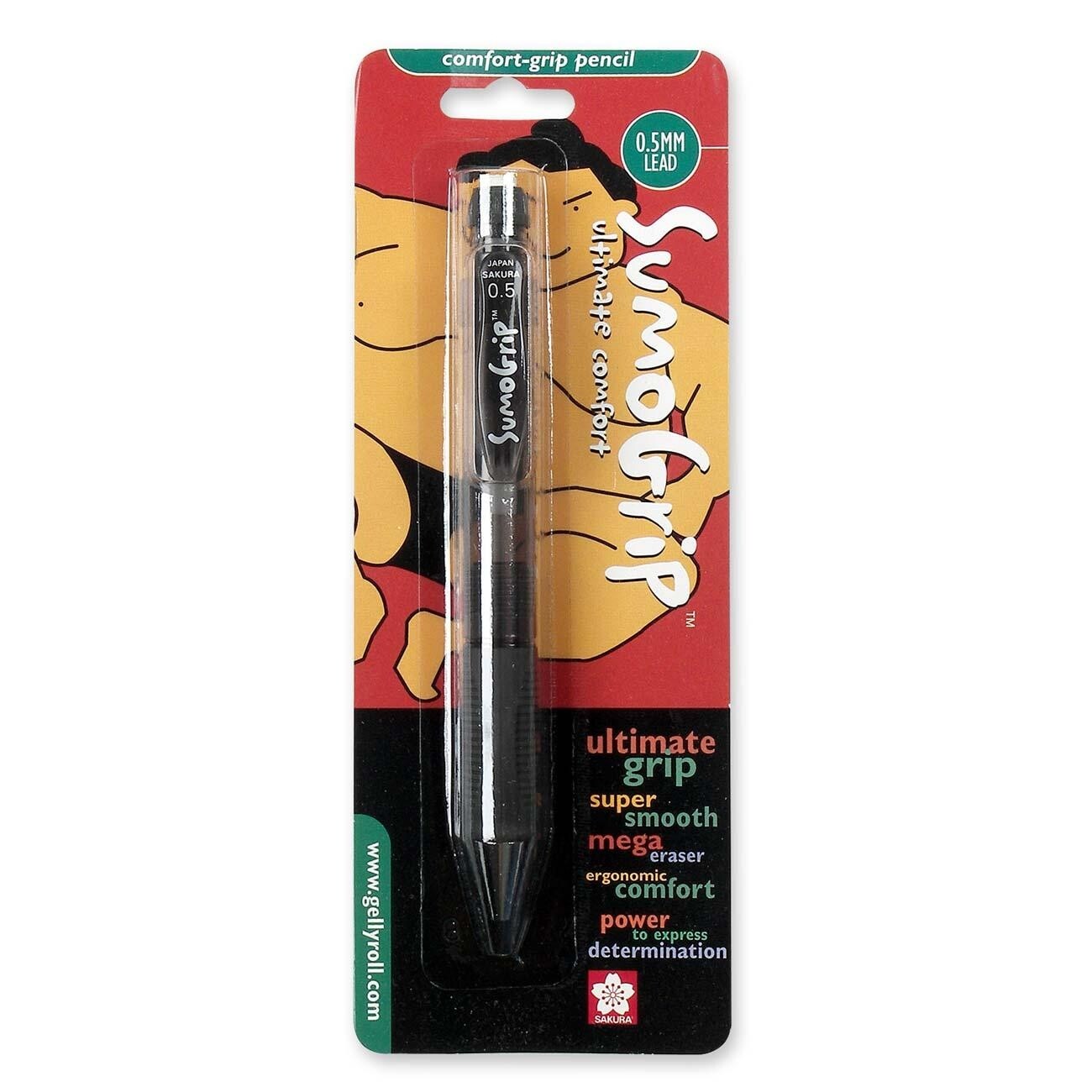 Sakura Sumo Grip Comfort Grip Mechanical Pencil, 0.5mm, Grey Barrel ...
