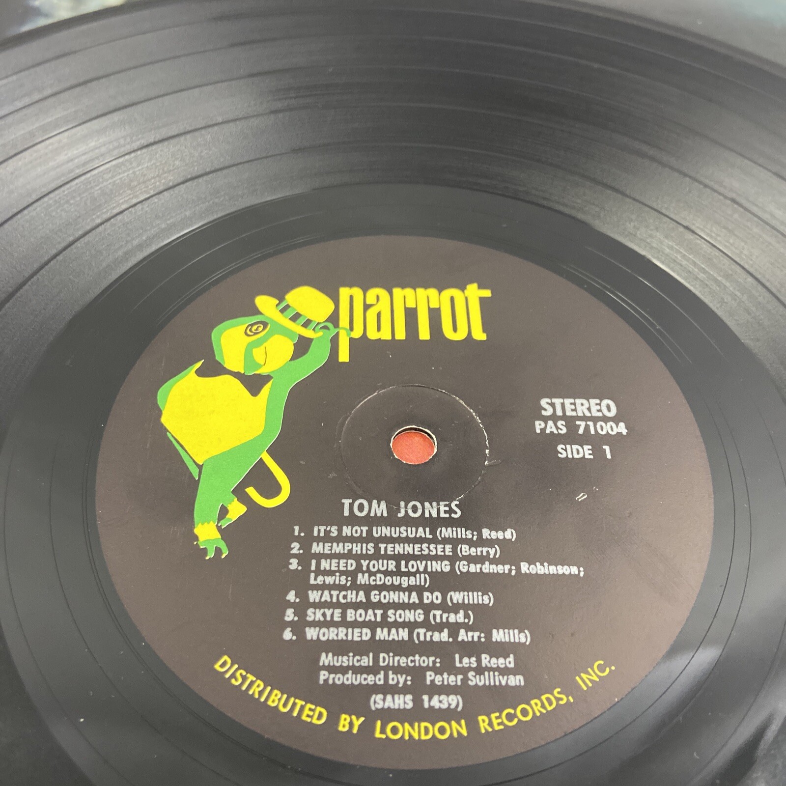 Tom Jones - It’s Not Unusual LP PAS71004 Vinyl 1965 Parrot US VG+ ...