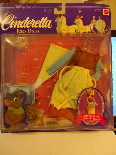 Genuine 1992 Disney Classics Cinderella Rags Dress Vintage Mattel (Doll ...