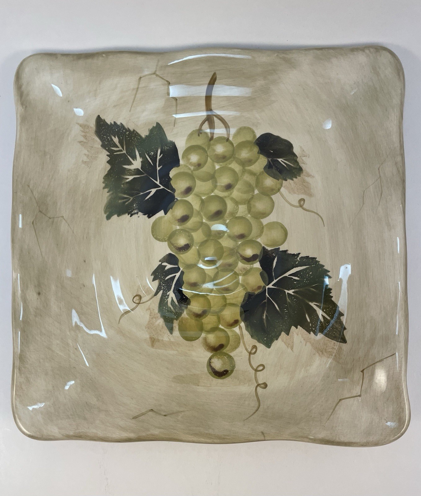 Tabletops Unlimited Cabernet Hand Painted Collection Grape Serving ...