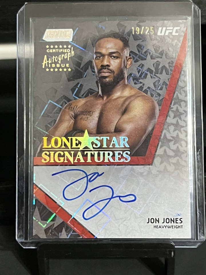 2025 Topps Stadium Club Jon Jones Lone Star Signatures Auto /25 On-Card ...