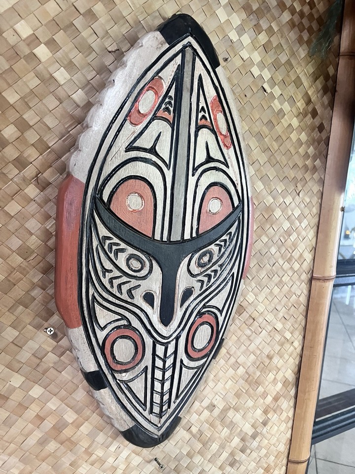 New PNG Style Shield Tiki Mask by Smokin' Tikis Hawaii Oceanic | eBay
