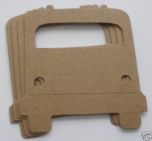 {4} SCHOOL BUS - Bare Unfinished Chipboard Die Cut Embellishments | eBay