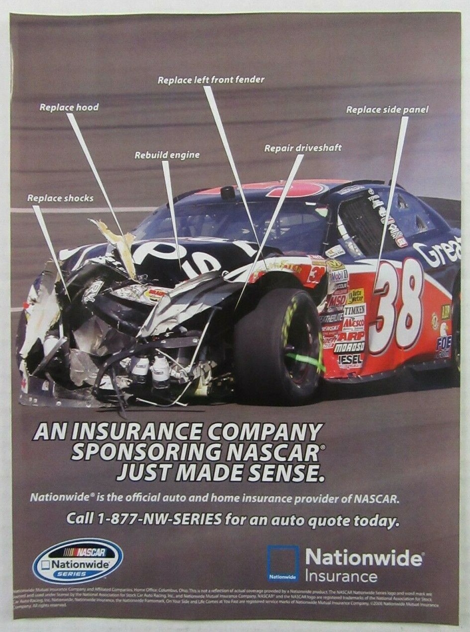 2008 NASCAR Nationwide Series NATIONWIDE INSURANCE Magazine Ad | eBay