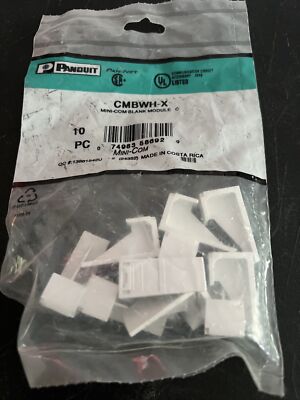 PANDUIT CMBWH-X MINI-COM WHITE BLANK pack of 10 pieces | eBay