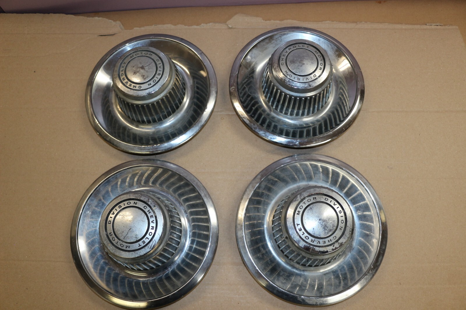 OEM 3925805 Set 4 Vintage 1968-1982 Chevrolet Rally Wheel Center ...