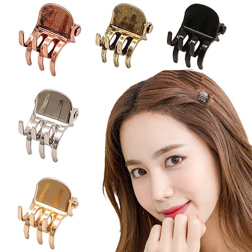 Womens Mini Hair Claws Metal Small Barrettes Hair Accessories Jaw Crab ...