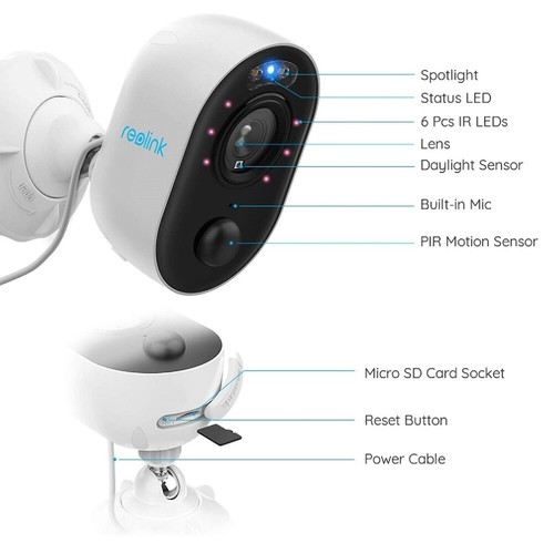 Reolink Lumus Spotlight WIFI LED Security Camera 1080p Outdoor PIR 2 ...