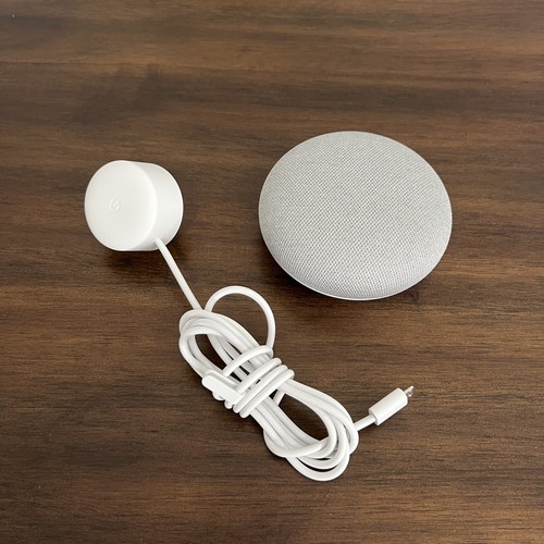 Google Home Mini Smart Speaker Model HOA-10395A Gray w/ Power Adapter ...