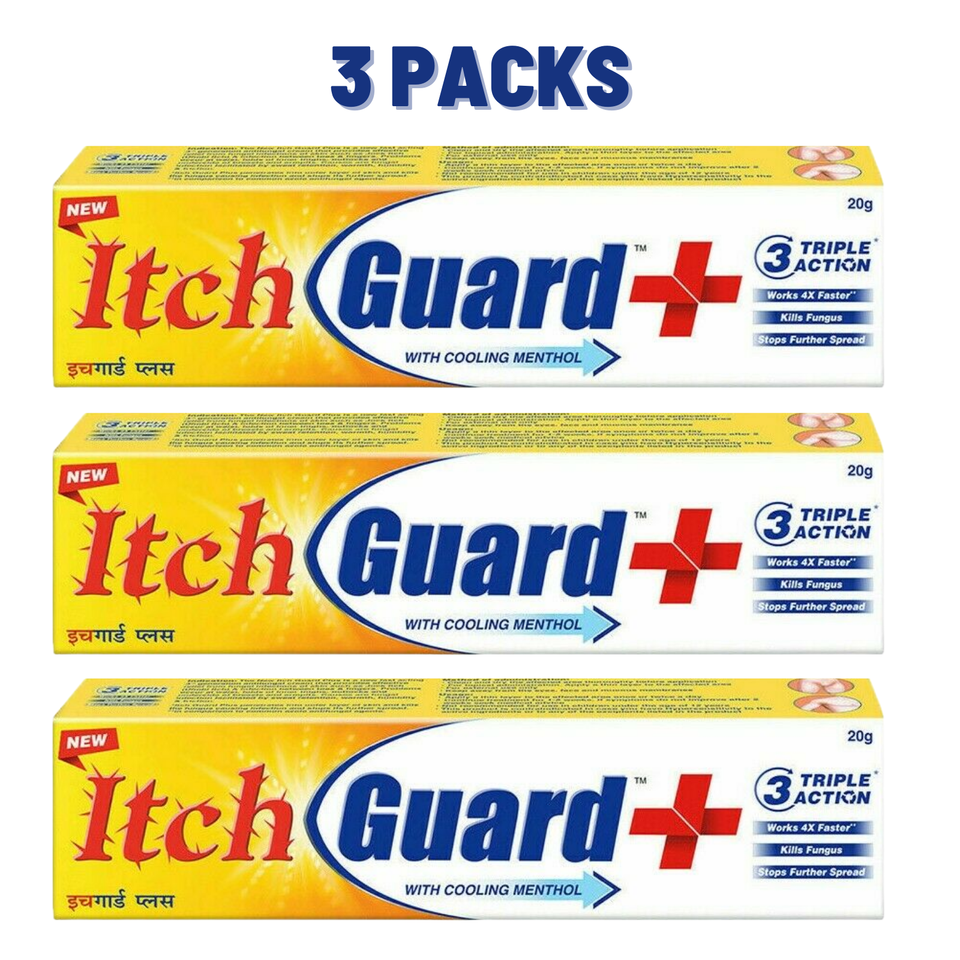 Itch Guard Plus Skin Cream Jock Itch Fungus Anti Fungal and Bacterial 3 ...