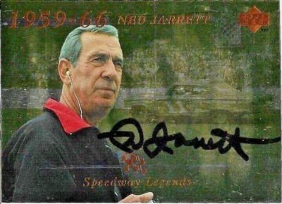 NED JARRETT AUTOGRAPHED 1995 UPPER DECK SPEEDWAY #157 NASCAR SIGNED ...