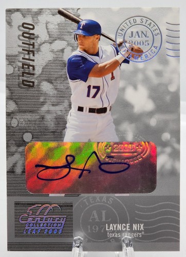 2005 Leaf Century Laynce Nix Signature Post Marks 173 Auto 42/250 Texas ...