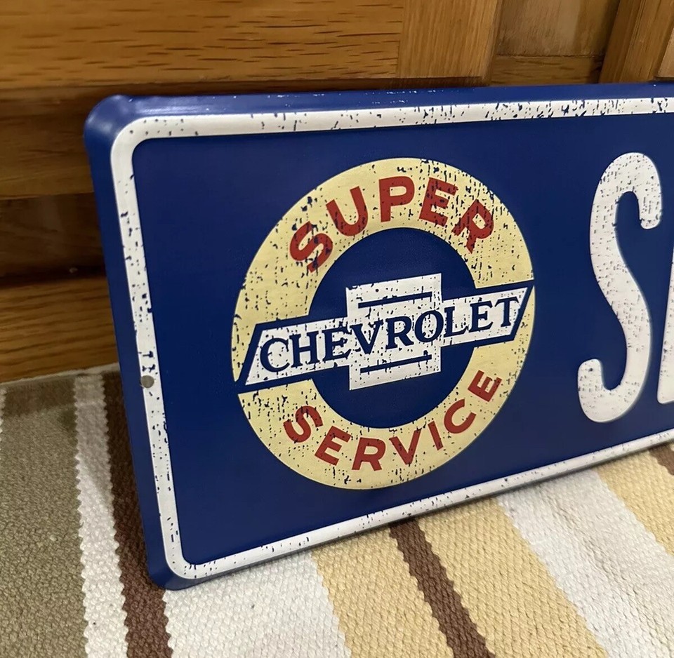 Chevrolet Service Department Metal Sign Chevy Parts Vintage Style Wall ...