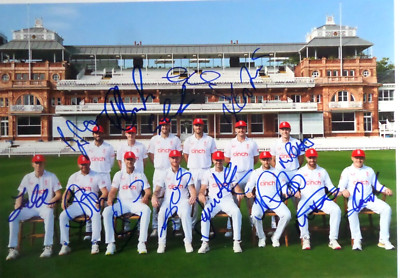 ENGLAND CRICKET AUTOGRAPHED A4 PHOTOGRAPH, FULLY SIGNED. | eBay UK