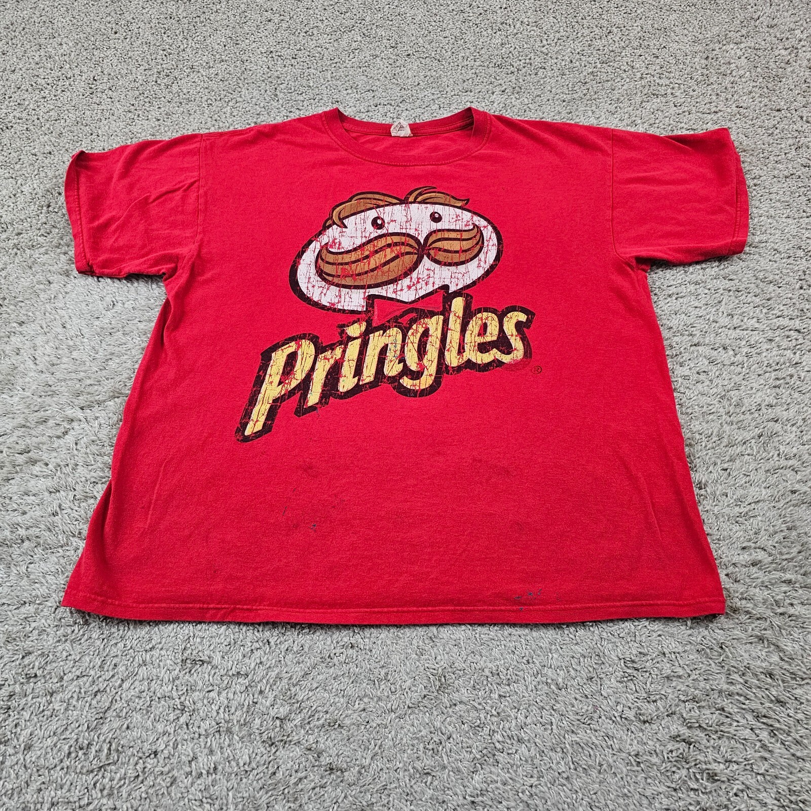 Pringles Shirt Mens XL Red Julius Short Sleeve Anvil 100% Cotton ...