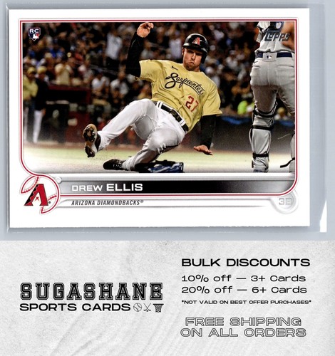 2022 Topps 298 Drew Ellis Arizona Diamondbacks RC Baseball Card | eBay
