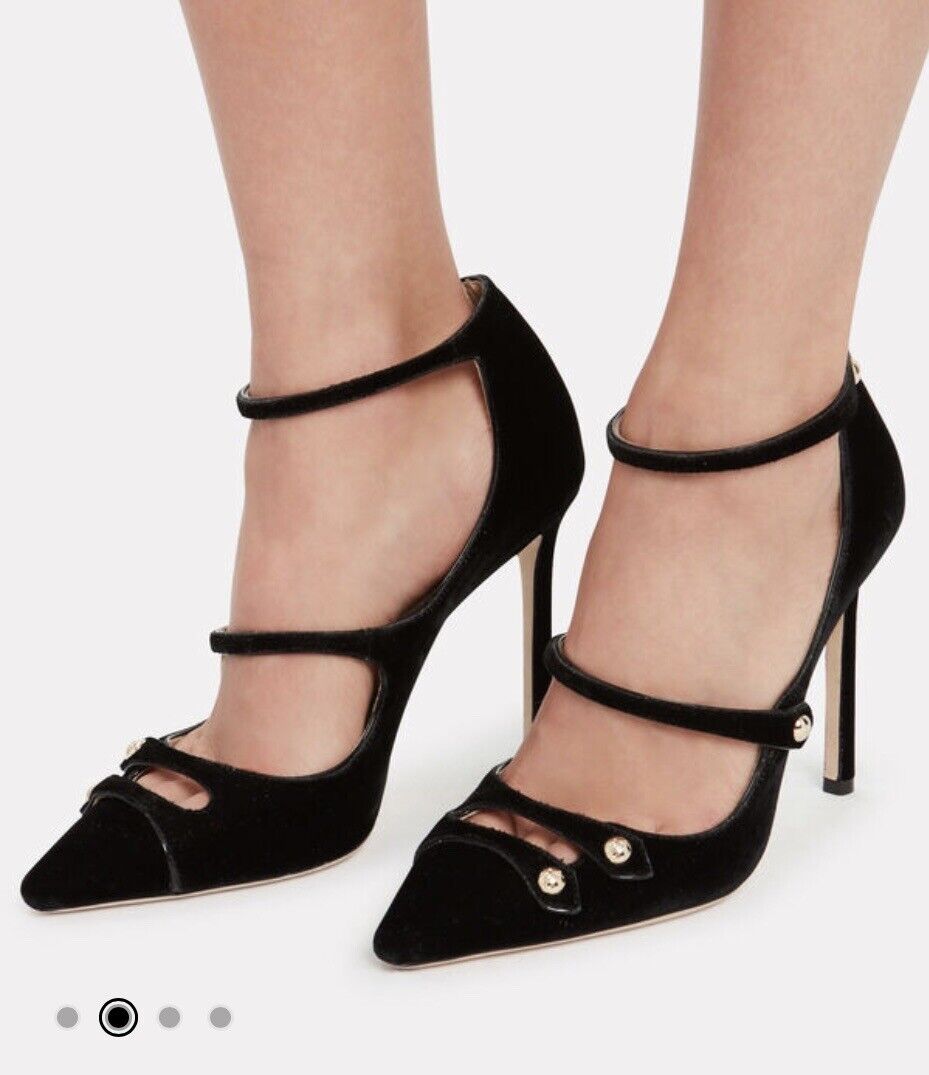 Jimmy Choo Velvet Lacey Mary Jane Pumps 8.5 | eBay Jimmy Choo Velvet Lacey Mary Jane Pumps 8.5 | eBay