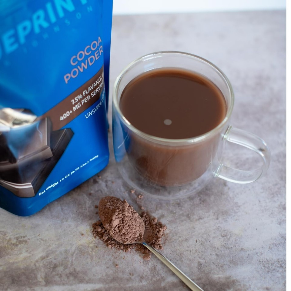 Blueprint Bryan Johnson Non Dairy Cocoa Powder - 7.5% Flavanols, 100% ...