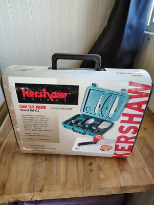 Kershaw Deluxe Camp Tools Kit Knife Set Blade Knives Cut Board Disc ...