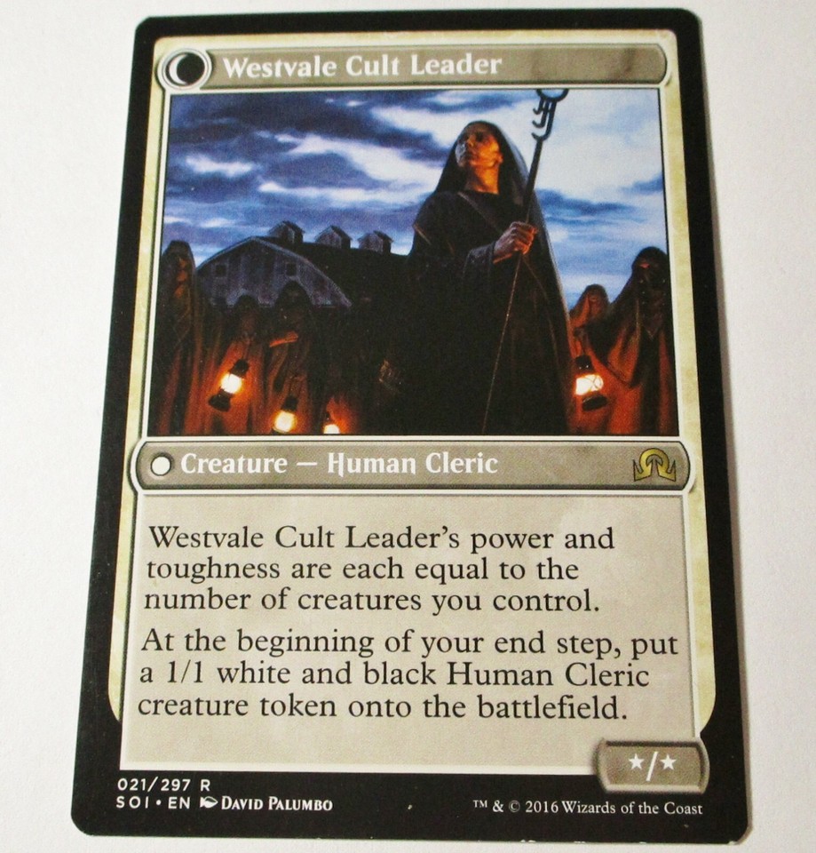 MTG Hanweir Militia Captain / Westvale Cult Leader Innistrad Magic The ...