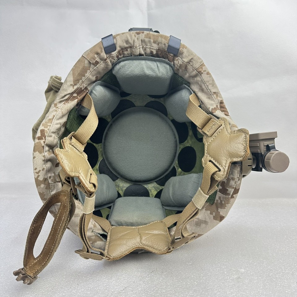 XL Extra Large MARPAT USMC LWH Lightweight Helmet Package Norotos ESS ...