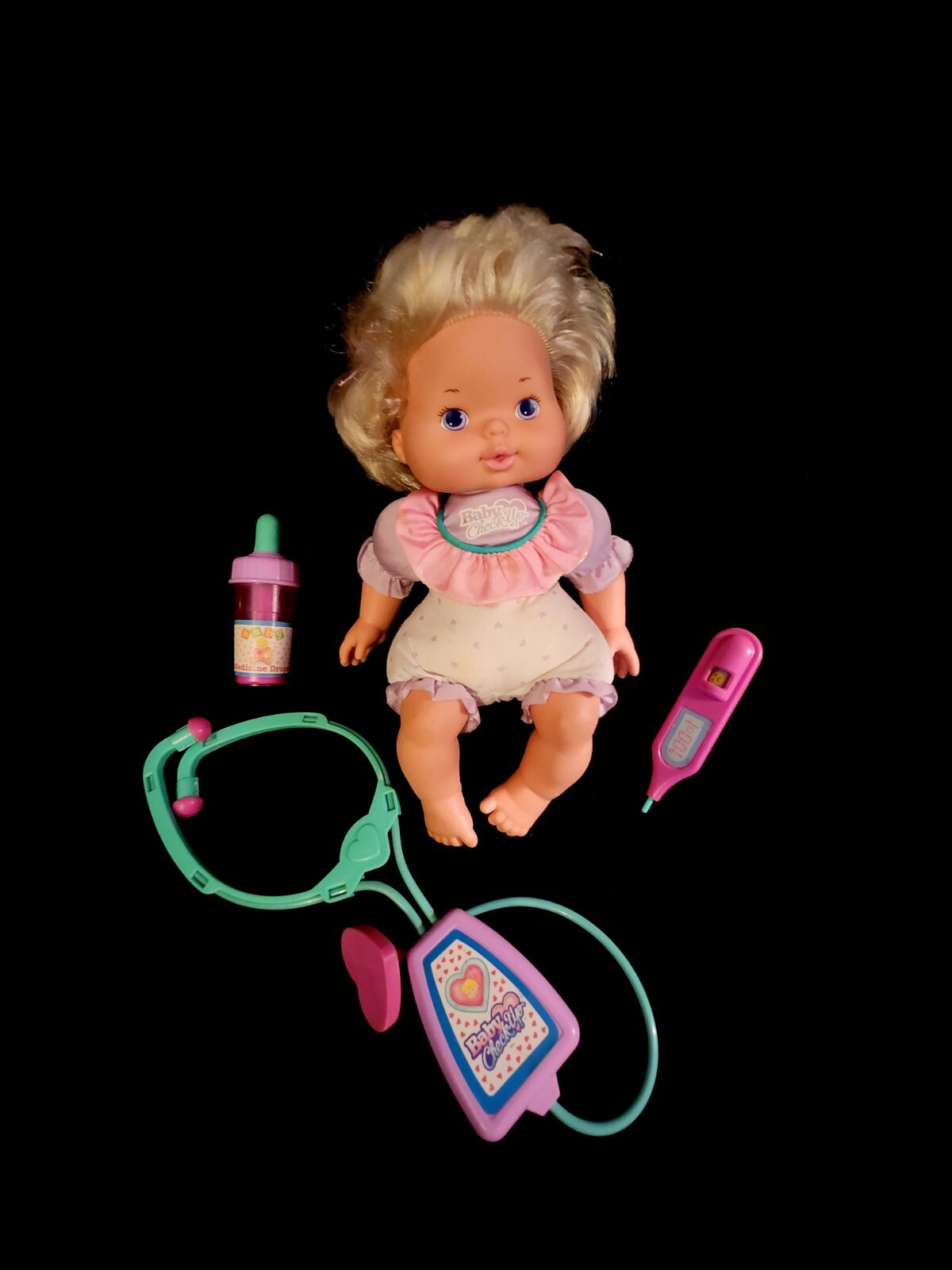 Vtg 1993 Kenner Baby Check-Up Doll Complete Stethoscope DOCTOR KIT ...