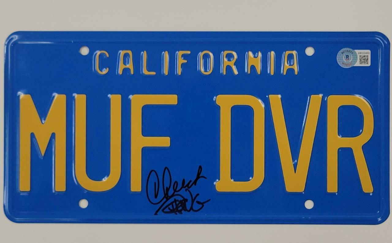 Cheech Marin and Tommy Chong signed MUF DVR License Plate ~ BAS Witness ...