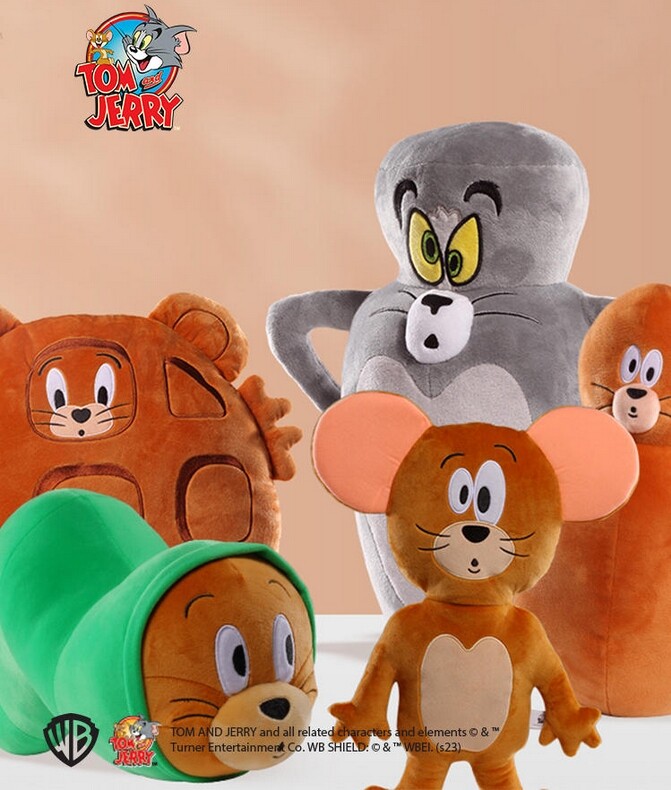 Cute Funny Tom and Jerry Waffle Bowling Ball Squashed Etc Plush Doll ...