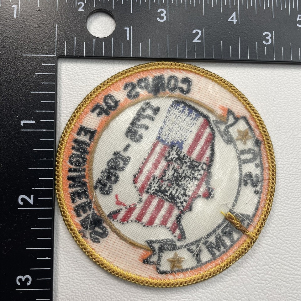 Vtg 1980s UNITED STATES ARMY CORPS OF ENGINEERS Patch (Castle, Flag ...