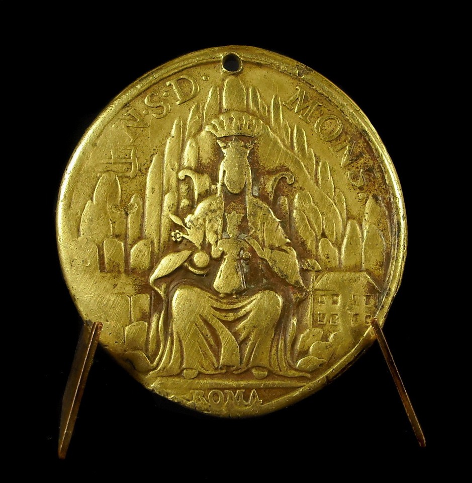 Médaille XVIII e religieuse S Pater Benedict Roma n s d Mons Virgin ...