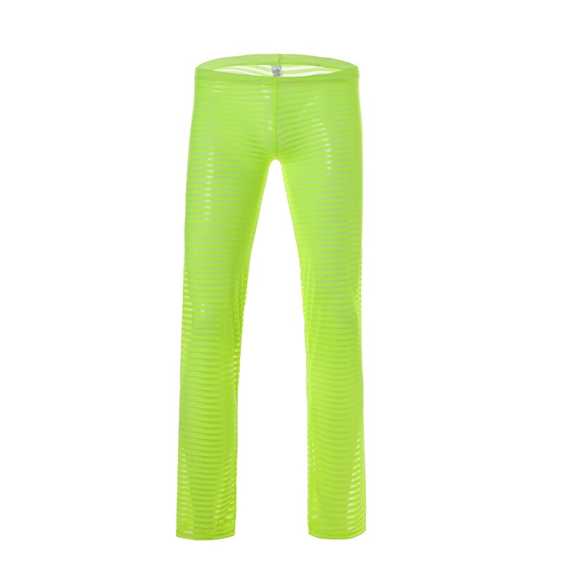 Sexy Men Mesh Sheer Lounge Pants Ice Silk Transparent Pajama Bottoms ...