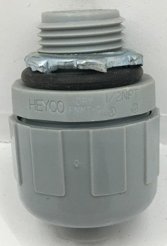 8403 HEYCO 1/2-INCH GRAY 6/6 NYLON STRAIGHT LIQUIDTIGHT CONNECTOR FOR ...