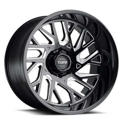 Tuff T4B 24x14 5x5.0 Gloss Black W/ Milled Spokes Wheel 24" -72mm Rim ...