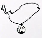 New Cat Kitten Pendant Necklace Cartoon Cute Big Eyes Black Tone Chain ...