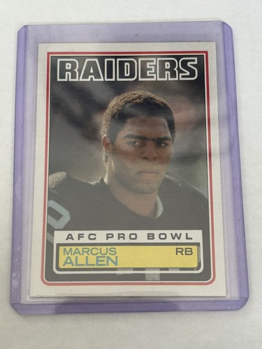 1983 Topps Football Marcus Allen Rookie Card #294 Vintage - Set Break🔥🔥 ...