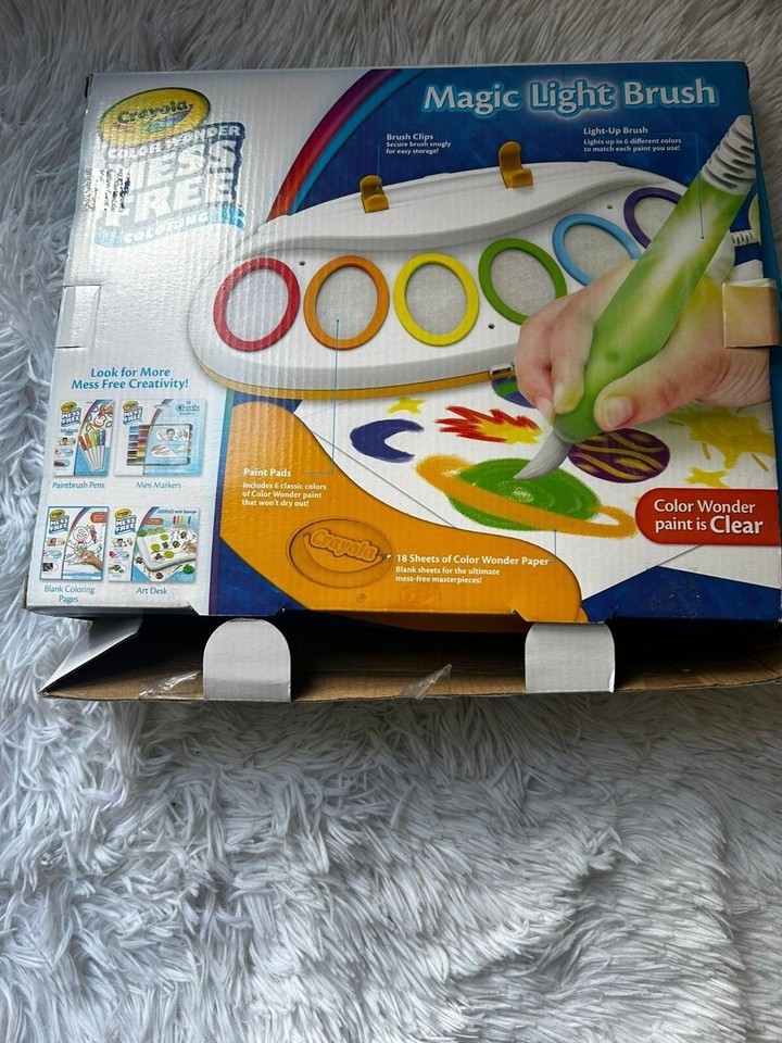 New Crayola Magic Light Brush & Color Palette Set – Mess-Free Painting | eBay