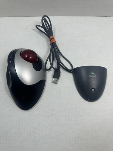 Logitech Cordless Optical Trackman T-RB22 + Receiver / TESTED WORKING ...