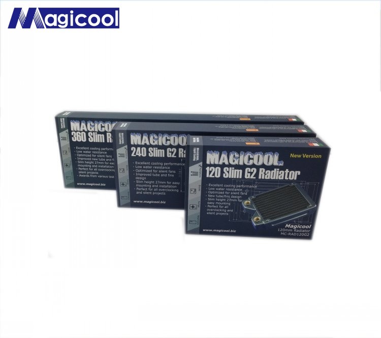 Magicool 240mm White Pure Copper Radiator G1/4 Threads PC Water Liquid ...