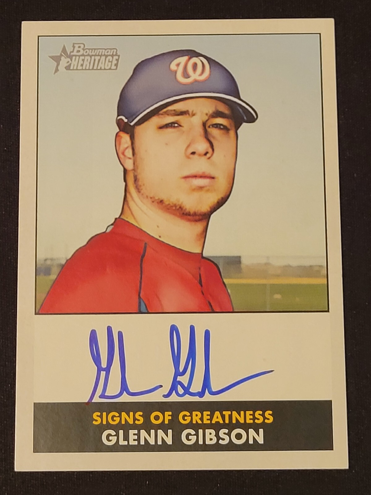 2007 BOWMAN HERITAGE SIGNS OF GREATNESS GLENN GIBSON AUTO AUTOGRAPH ...