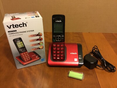 Red VTECH CS6719-16 Cordless Phone System Caller ID / Waiting Tested ...
