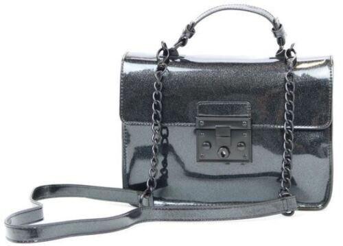 Steve Madden Lincoln Push Lock Black Satchel $88 | eBay