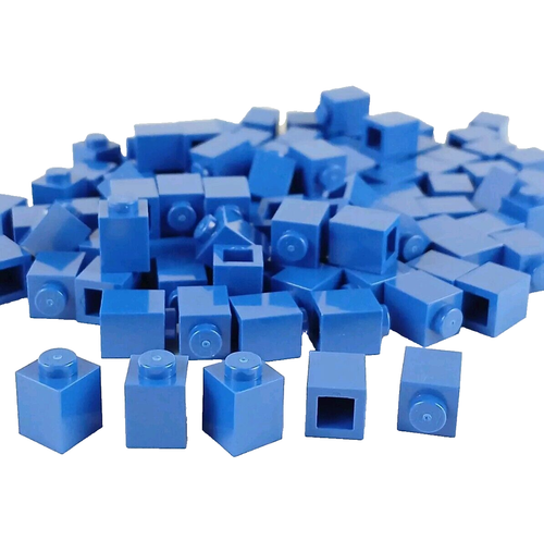 100 Pieces LEGO® Basic Brick 1x1 BLUE Solid Stud Open Bottom MOC Lot | eBay