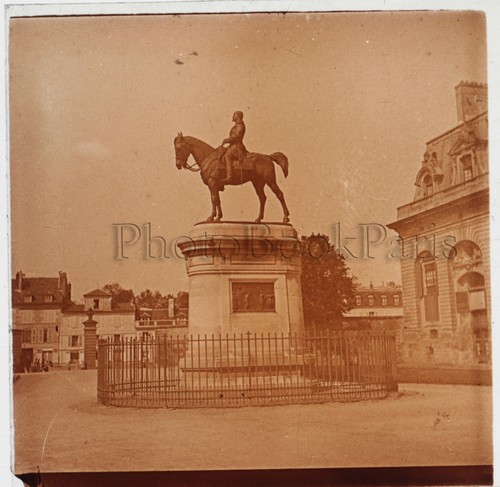 Chantilly Statue Duke D’Aumale Plate Glass Stereo Positive Vintage 1906 ...