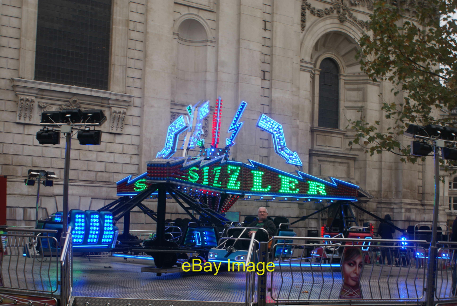 Photo 12x8 View of the Sizzler fairground ride at the base of St. Paul ...