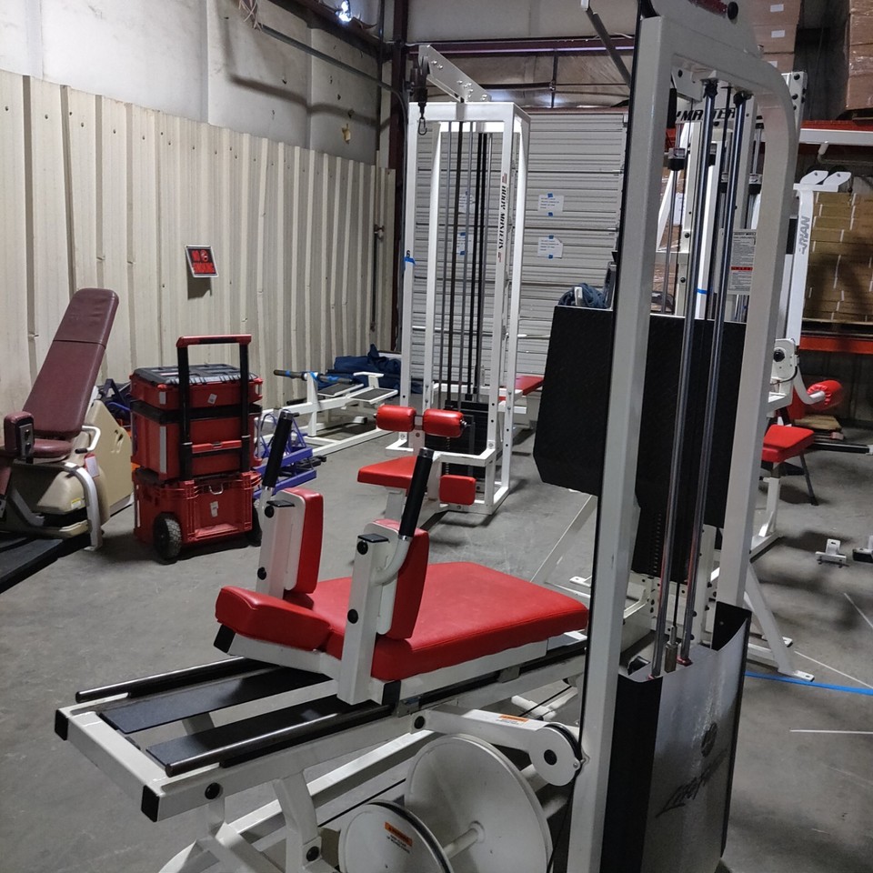 LIFE FITNESS PRO 1 Horizontal Seated Leg Press Selectorized Calves | eBay