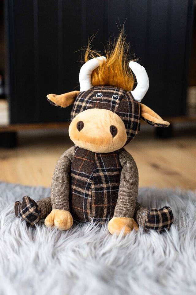 Highland Cow Door Stop Heavy Stopper Tartan Home Decor Weighted Wedge ...