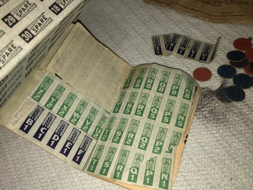 WW2 War Ration Coupon + Coin LOT 3 Books Red & Blue Tokens Ration in ...