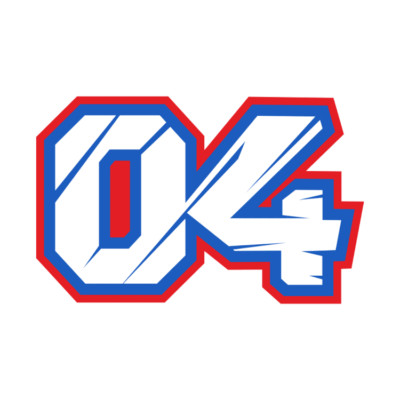 SW A Gloss Laminate sticker of the number 04 for rider Andrea Dovizioso ...