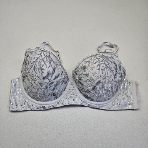 Victoria's Secret Women Bra 34C White Floral Dream Angels Lined Demi ...